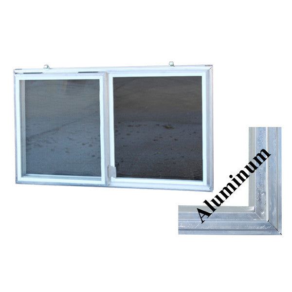 C-310-16 Aluminum Basement Window Insert, Dual Pane Glass