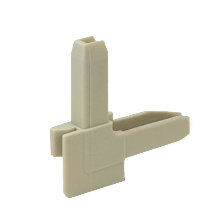 Window Screen Corner Key with Outside Flange Tab, Plastic, Right Hand