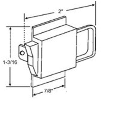 Tilt In Window Finger Latch, Part Slides On, Each - Black