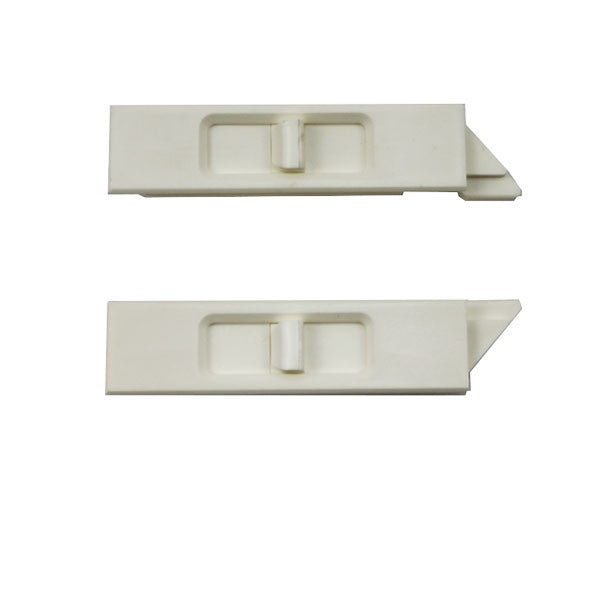 Sightline Tilt Latch, Slide-In Plastic, Pairs - White
