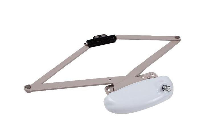 Roto Hardware Awning Window Operator with Black Guide & Pin - Bright W