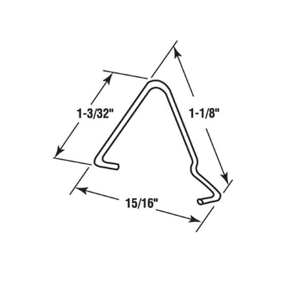 Steel Sash Window Glazing Clips, Steel - 50 Per Box