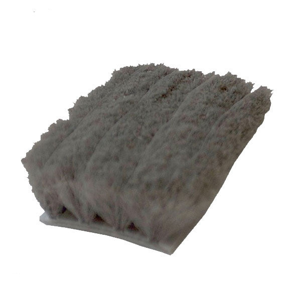 Dust Pad / Weatherstrip with 4 Fin Seals, Adhesive Back - Grey