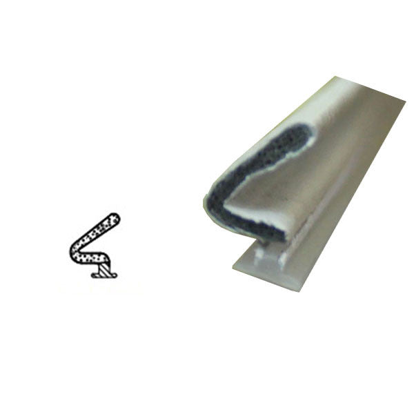 Foam Filled Sealing Weatherstrip .187 T-slot Backing, .480 H *DISCONTI